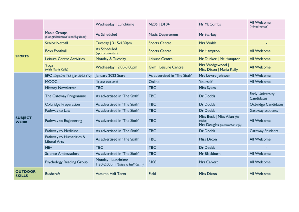 2021-22 Sixth Form Enrichment Timetable_Page_2 – Lymm High School